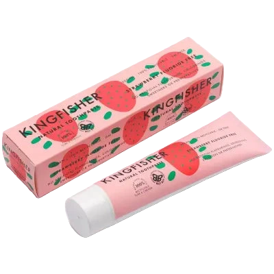 Kids Strawberry Fluoride Free Toothpaste by Kingfisher – Green Body UK